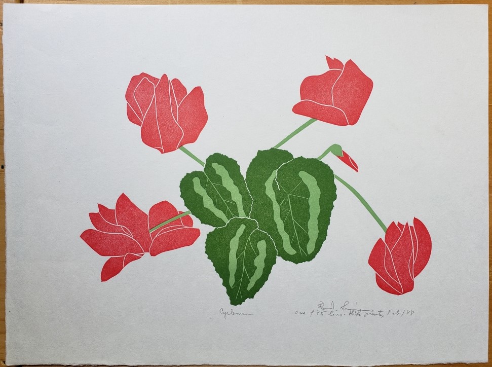 Flower Linoleum Block Prints
